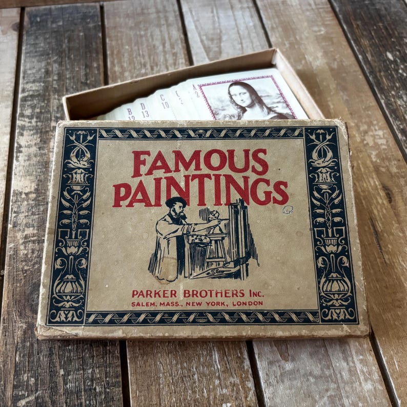 Vintage Famous Paintings Card Game Antique Art History Gift for Art ...
