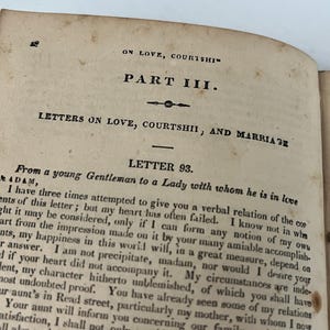1800s Letter Writing Book Vintage Etiquette Love Courtship Valentines ...
