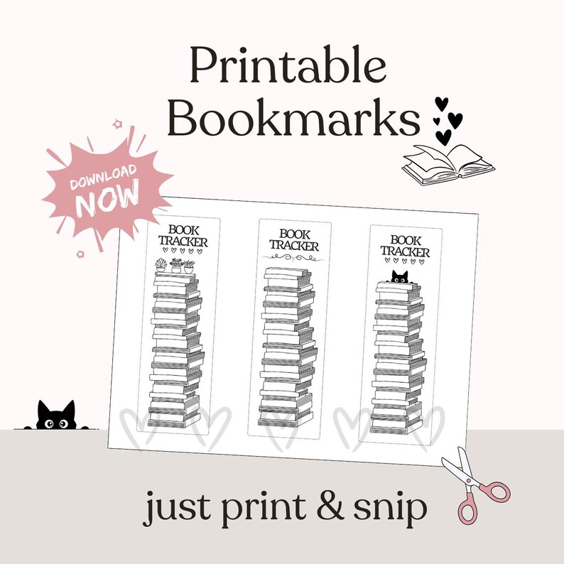Printable Bookmark Bundle • Bookshelf Reading Trackers • Coloring Book ...
