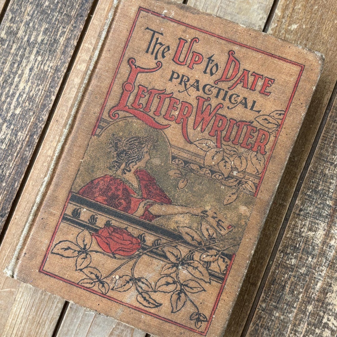 Old Letter Writing Book Vintage Handwritten Letters Home Office Decor ...