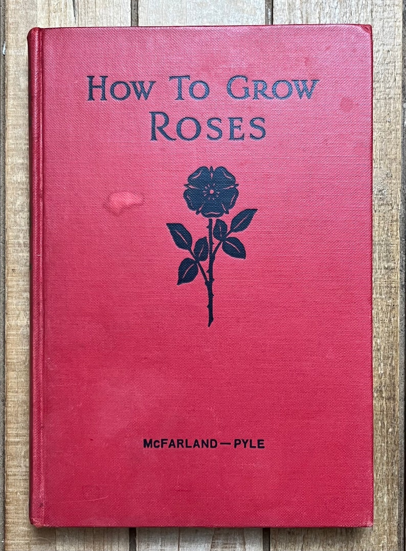 Vintage Flower Book Rose Art Garden Book Farmhouse Home Decor Rustic ...