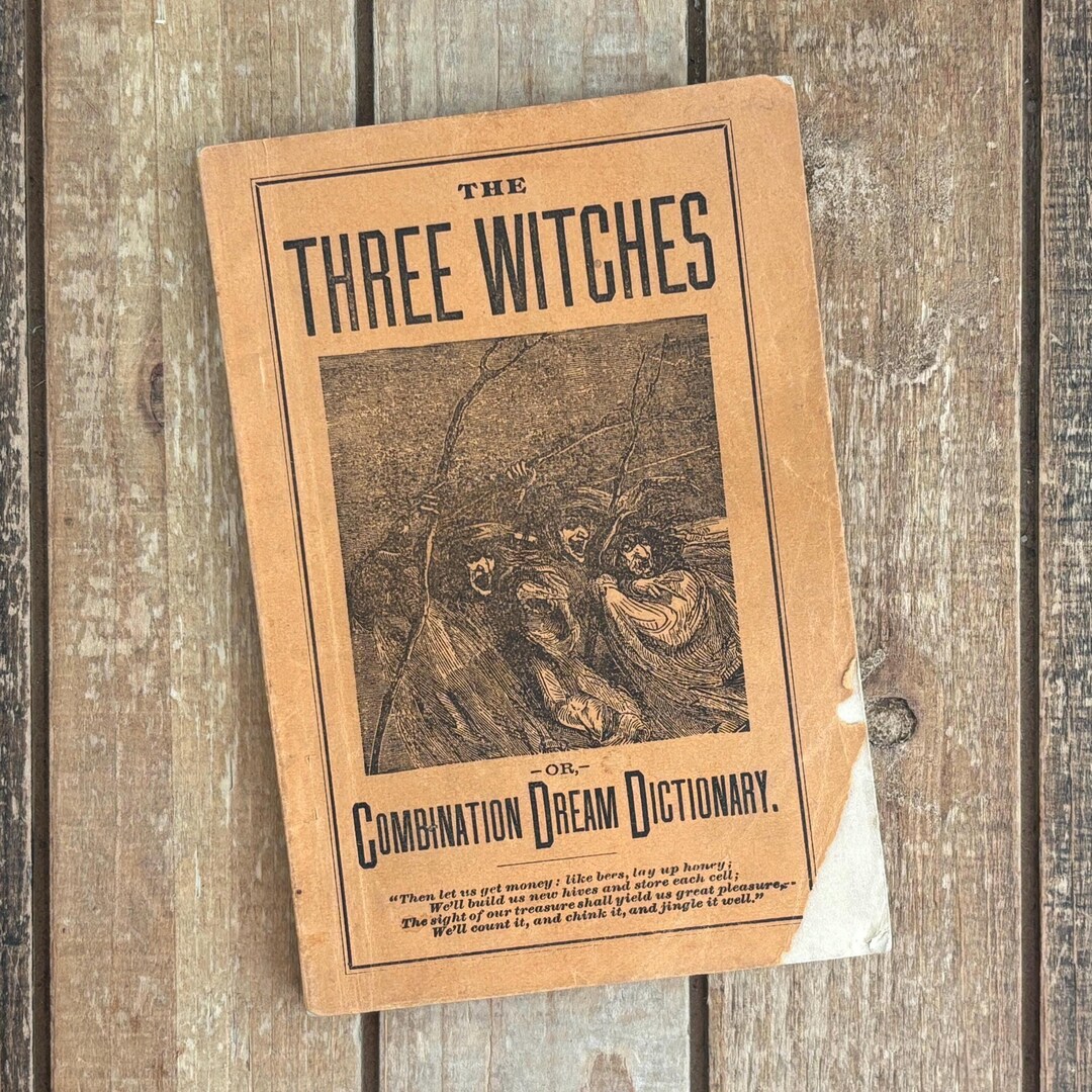 The Three Witches Vintage Book Combination Dream Dictionary Antique ...