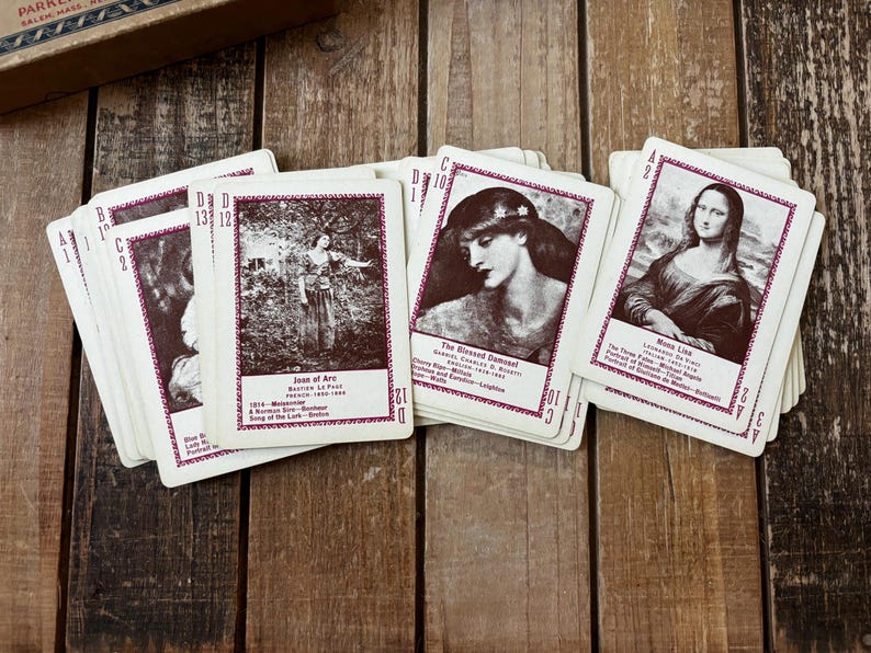 Vintage Famous Paintings Card Game Antique Art History Gift for Art ...