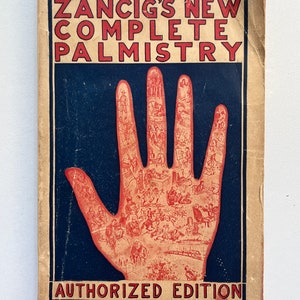 Vintage Palmistry Book Zancigs Complete Palmistry Palm Reading Fortune ...