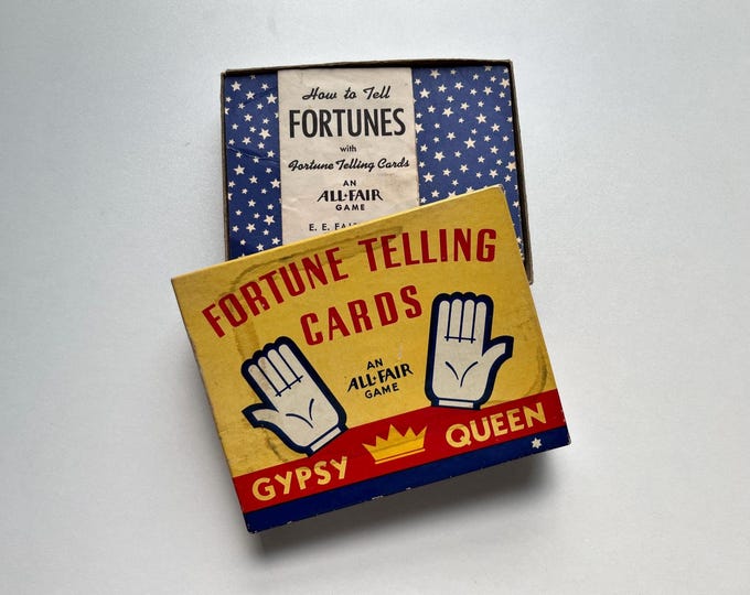 Vintage Fortune Telling Card Game Playing Cards Vintage Halloween Witch ...