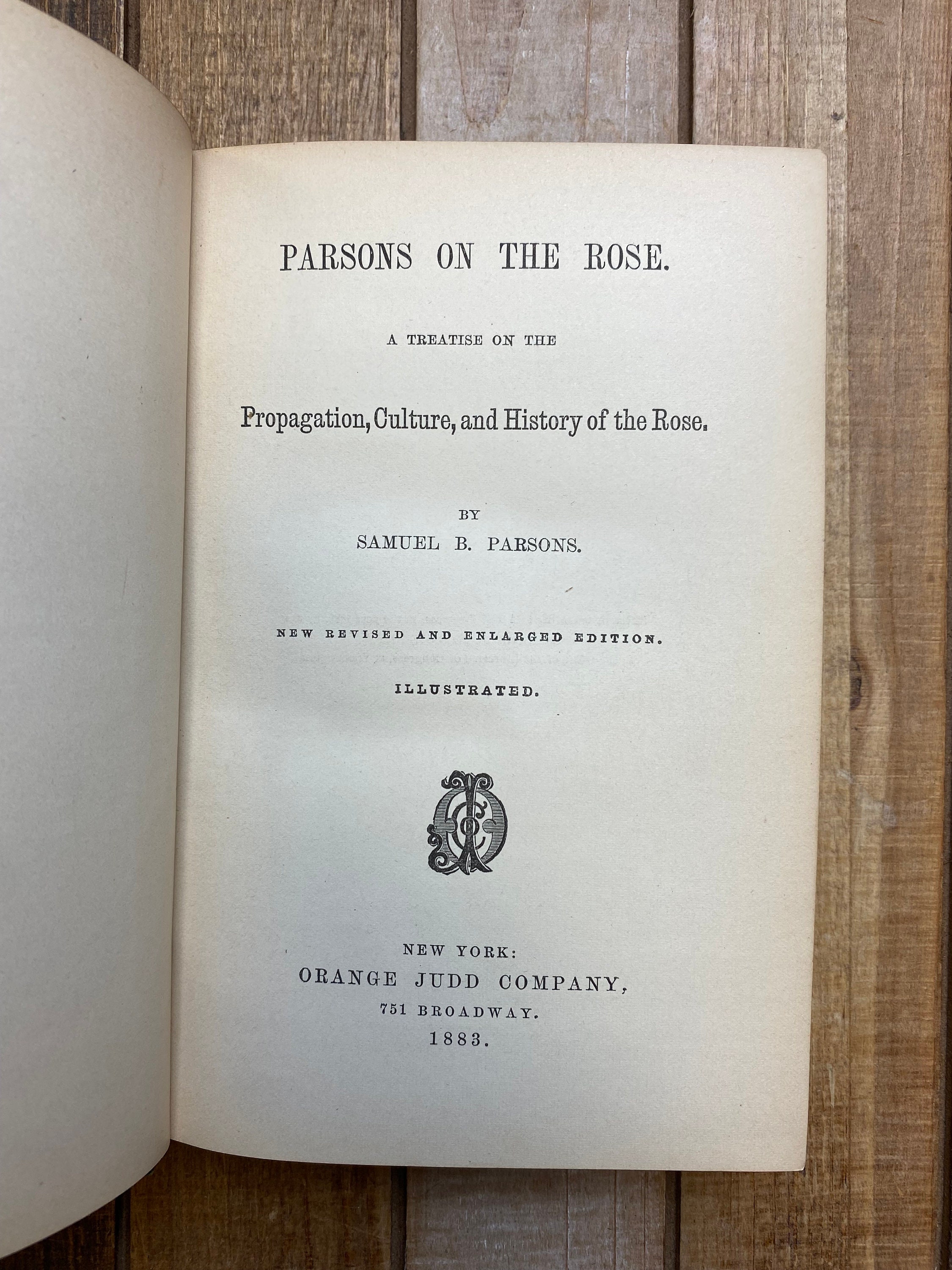 Vintage Rose Book Parsons on the Rose Botanical Garden Plant Lady Home ...