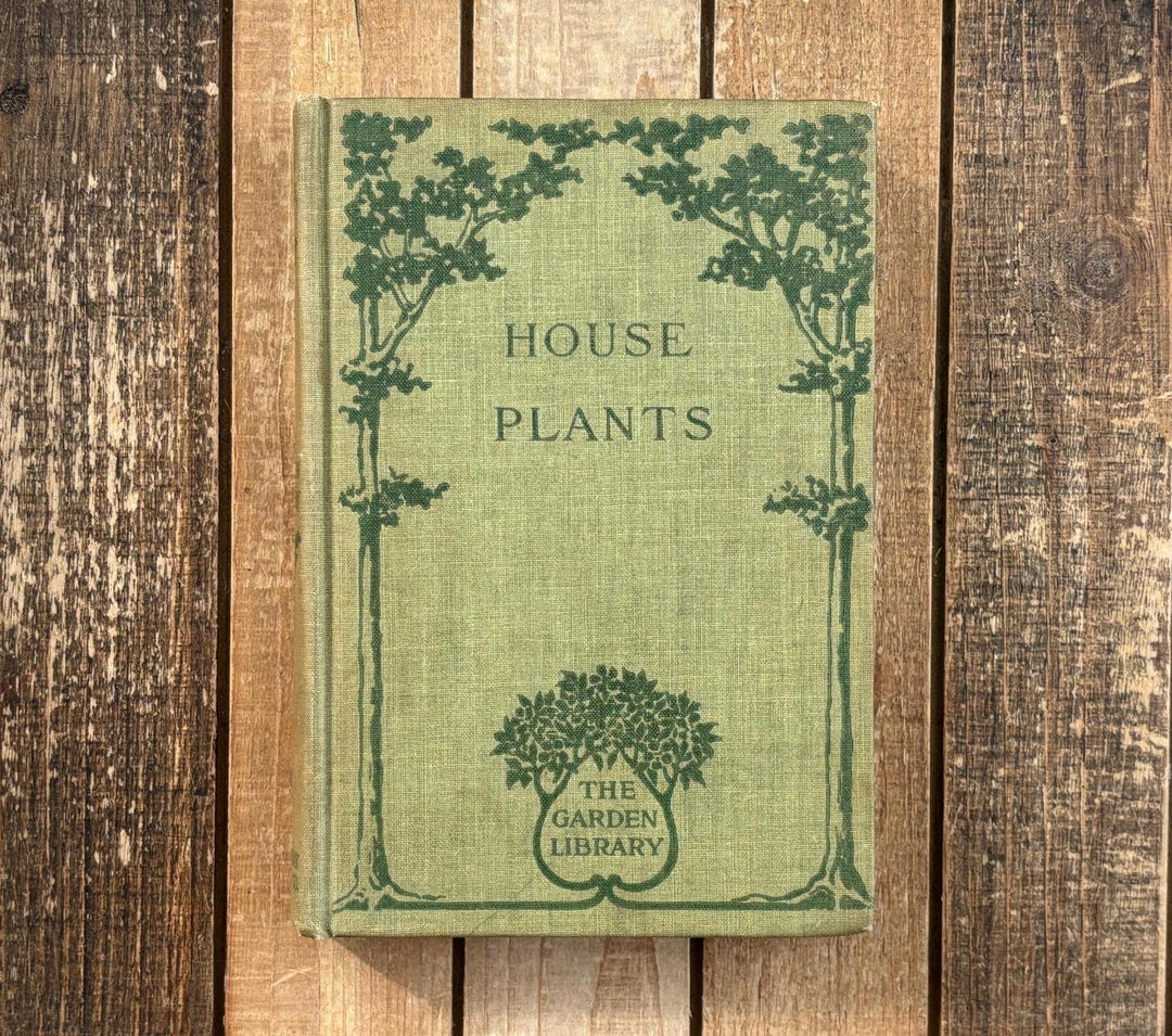 Vintage House Plant Book Plant Lady Home Decor Botanical Indoor Plants Succulents Plant Cuttings ...