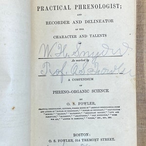 Vintage Phrenology Book Occult Character Reading Phrenology Head the ...