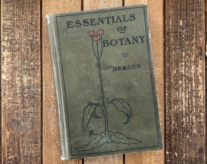 Vintage Botany Book Plant Lady Home Decor Wild Flowers Botanical Prints ...