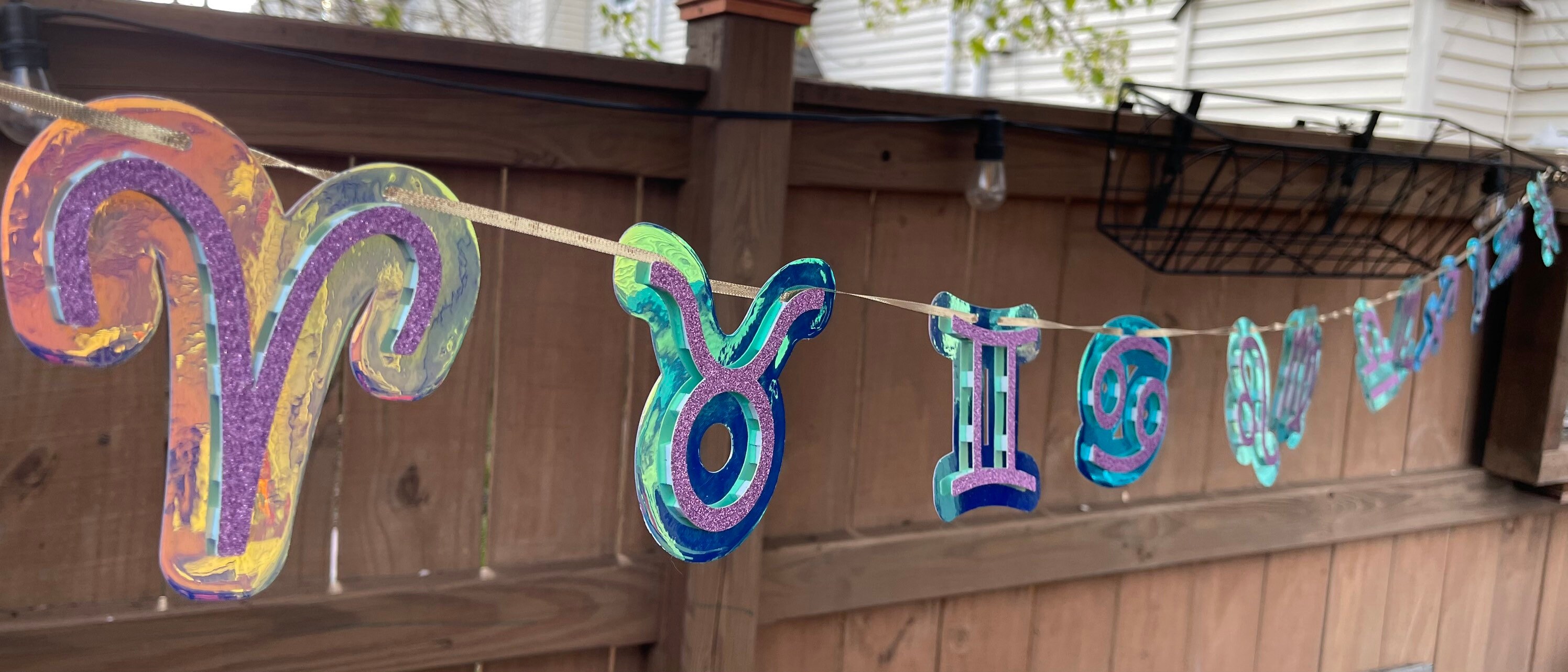 Zodiac Signs Banner Zodiac Season Party Decoration Group Birthday Party ...