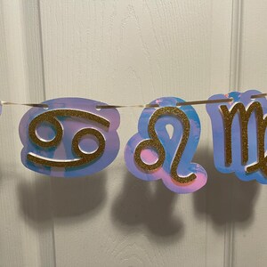Zodiac Signs Banner Zodiac Season Party Decoration Group Birthday Party ...