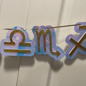 Zodiac Signs Banner Zodiac Season Party Decoration Group Birthday Party ...