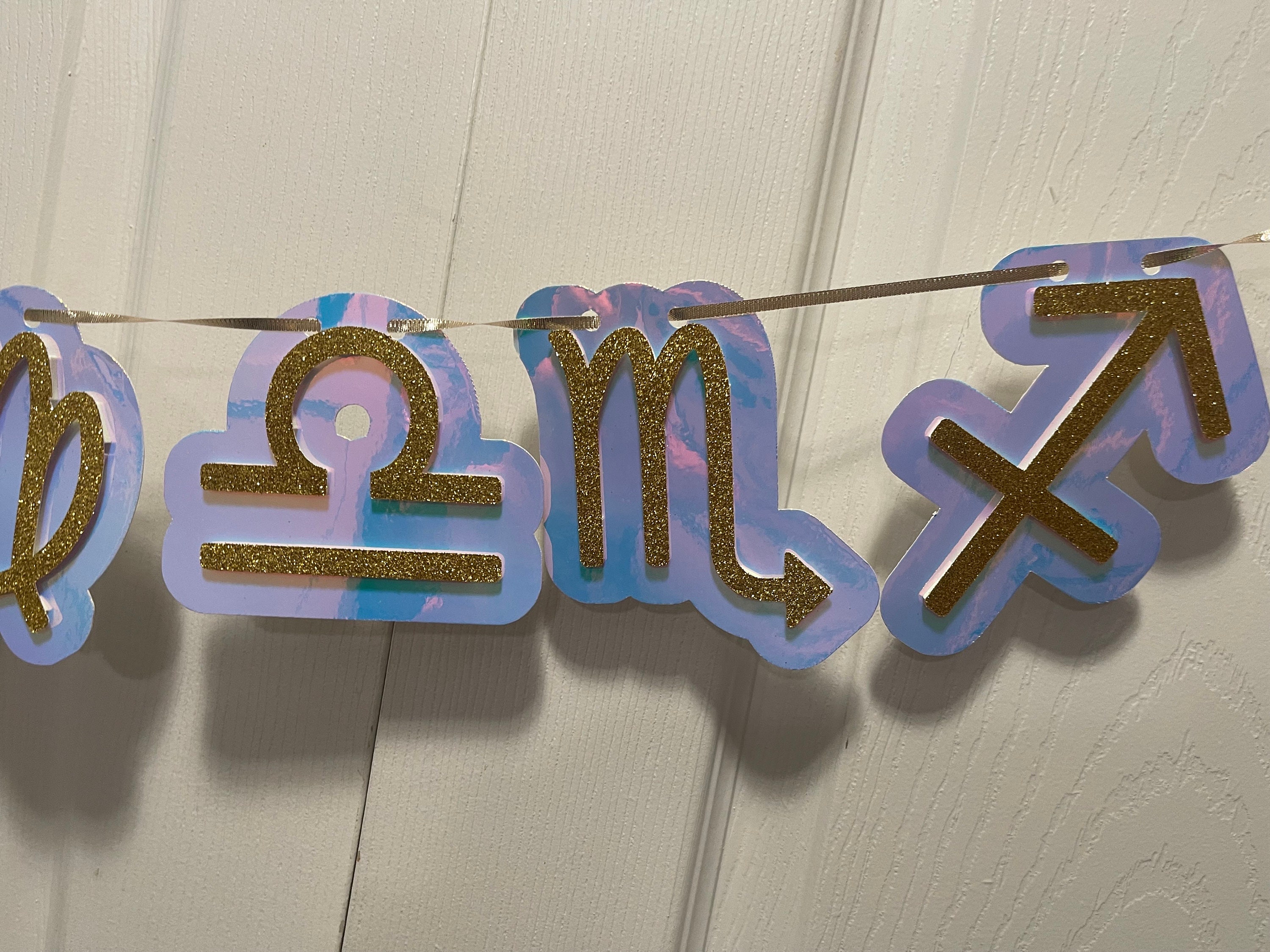 Zodiac Signs Banner Zodiac Season Party Decoration Group Birthday Party ...