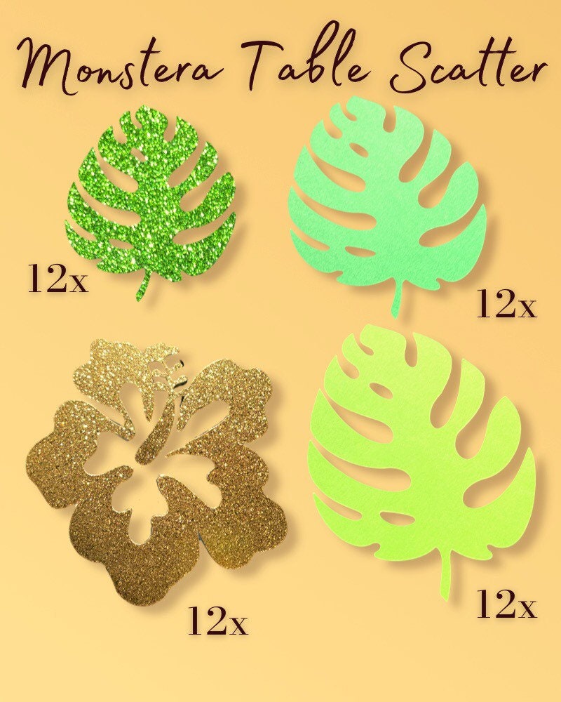 Monstera Leaf Birthday Banner, Photo Banner, High Chair Number Banner ...