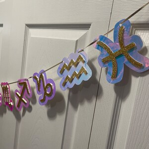 Zodiac Signs Banner Zodiac Season Party Decoration Group Birthday Party ...