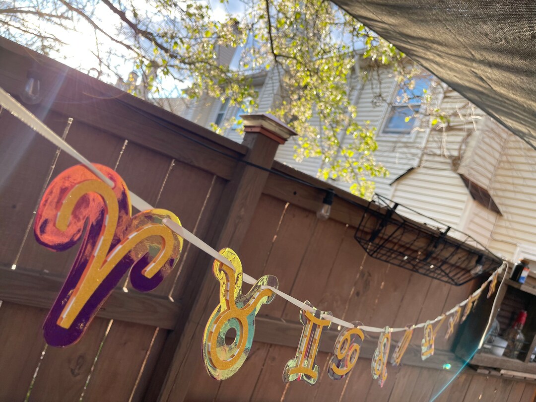 Zodiac Signs Banner Zodiac Season Party Decoration Group Birthday Party ...