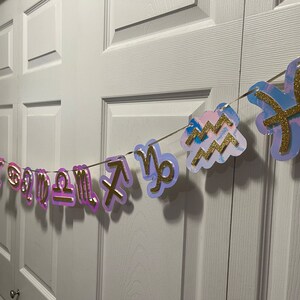 Zodiac Signs Banner Zodiac Season Party Decoration Group Birthday Party ...