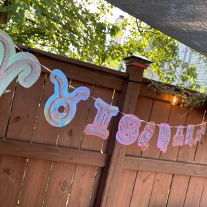 Zodiac Signs Banner Zodiac Season Party Decoration Group Birthday Party ...