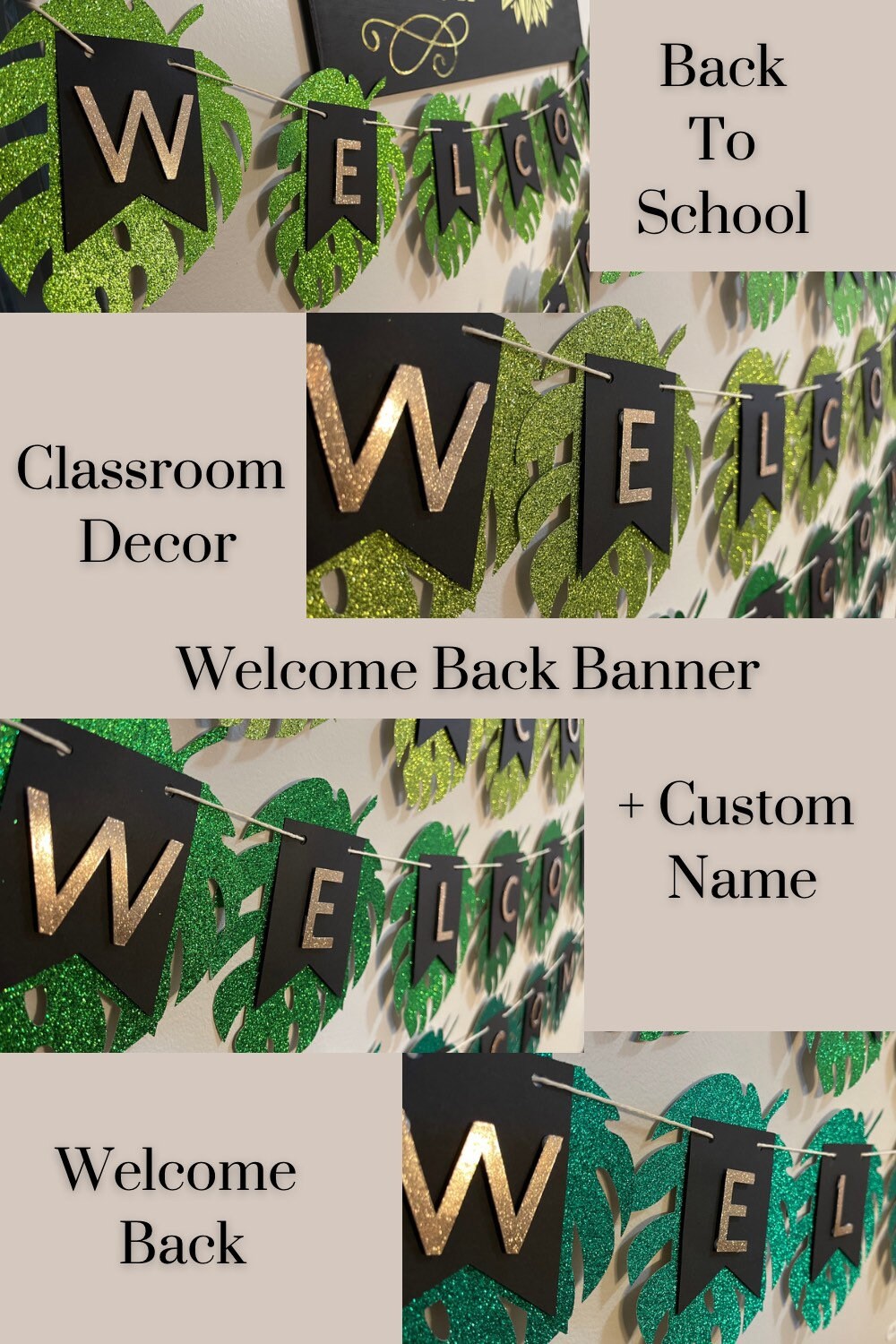 Back to School Decor, Welcome Back Banner, Classroom Decor, Safari ...