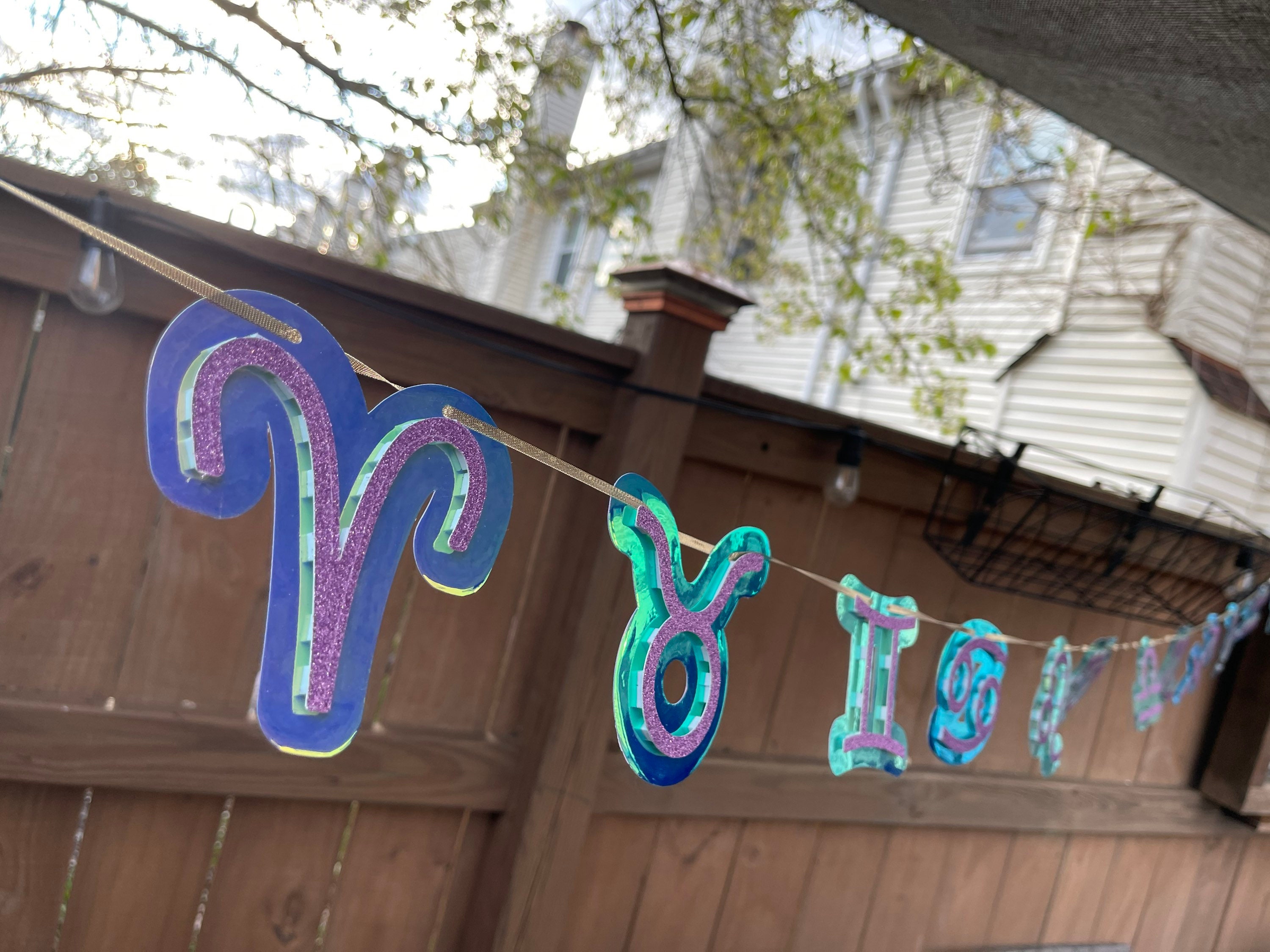 Zodiac Signs Banner Zodiac Season Party Decoration Group Birthday Party ...