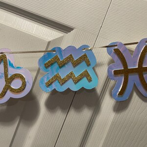 Zodiac Signs Banner Zodiac Season Party Decoration Group Birthday Party ...