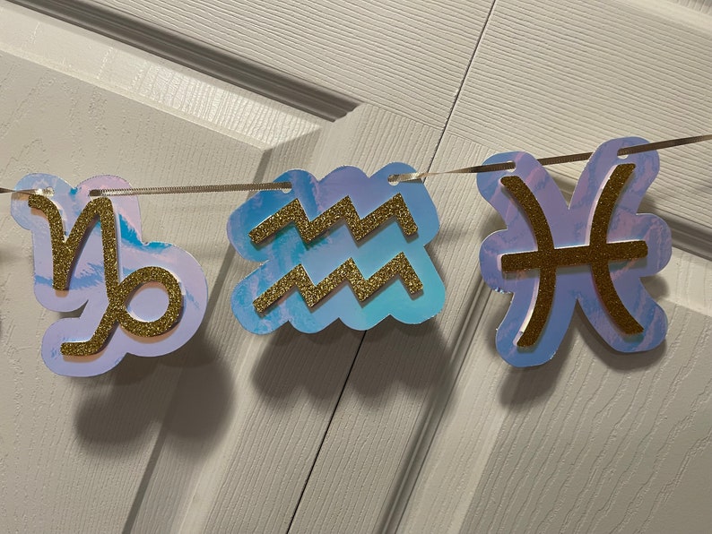 Zodiac Signs Banner Zodiac Season Party Decoration Group Birthday Party ...