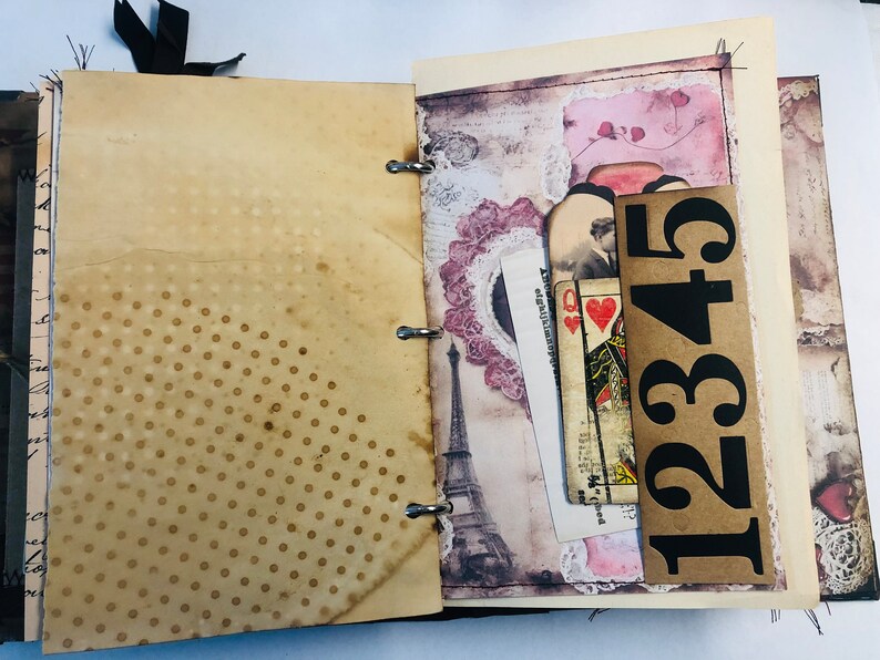 Vintage Valentine 3 Ring Binder Junk Journal Art Journal Valentines