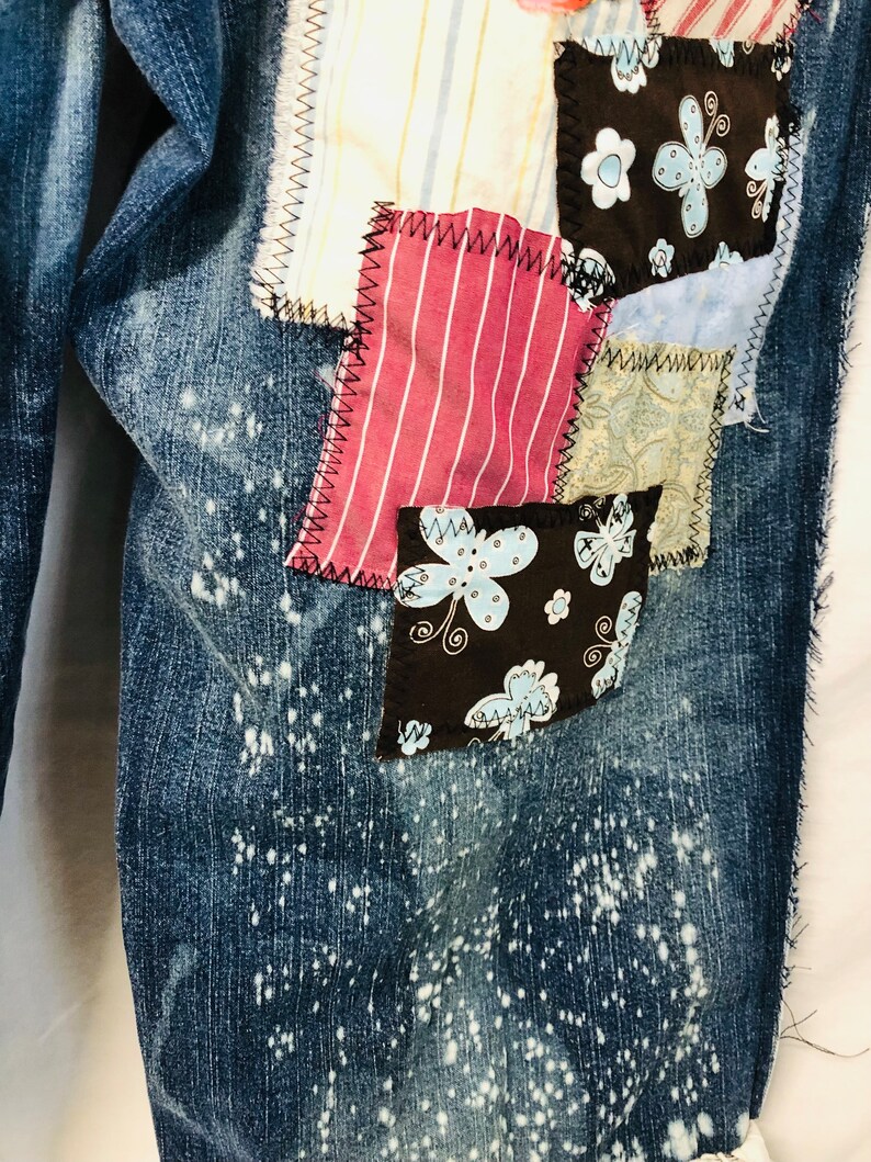 Upcycled Clothing for Women, Boho Patchwork Denim Bloomers, Upcycled ...