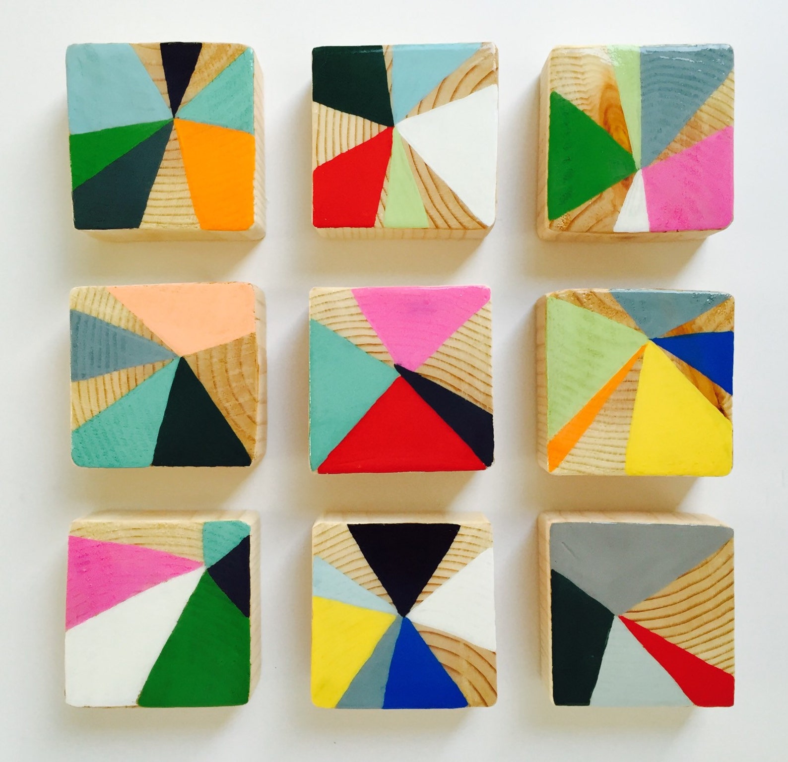 MINI PINWHEELS an Original Painted Wood - Special Order - Etsy