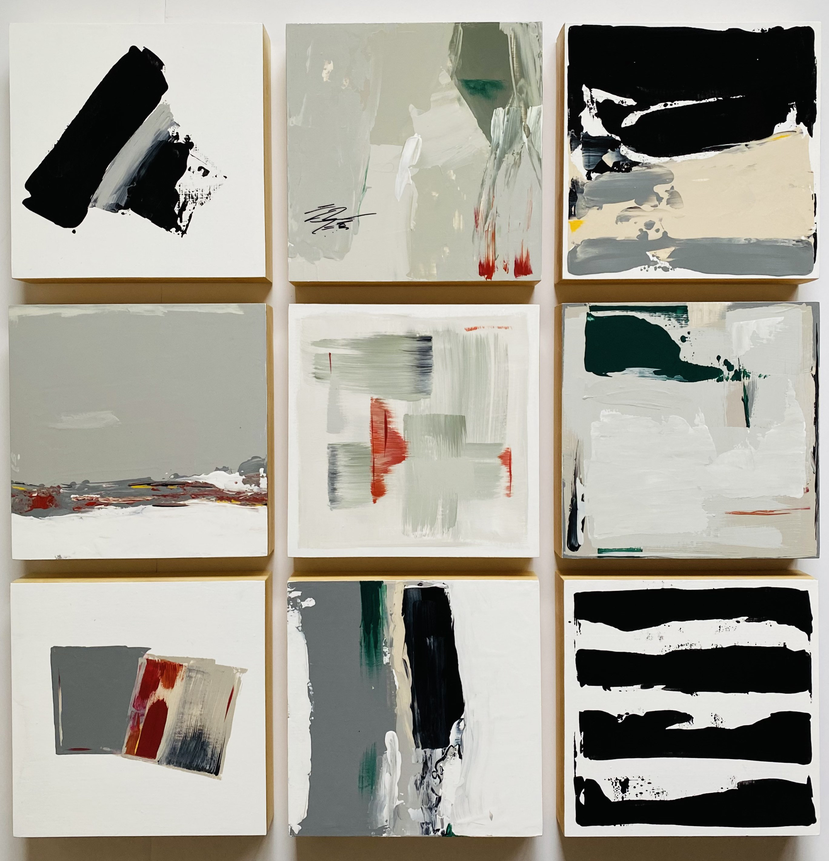 Original Painted Wood Block Wall Art Abstract Painting - Etsy