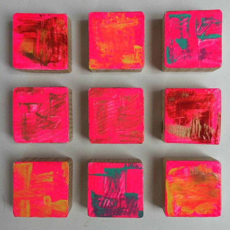 Painted Blocks - Etsy