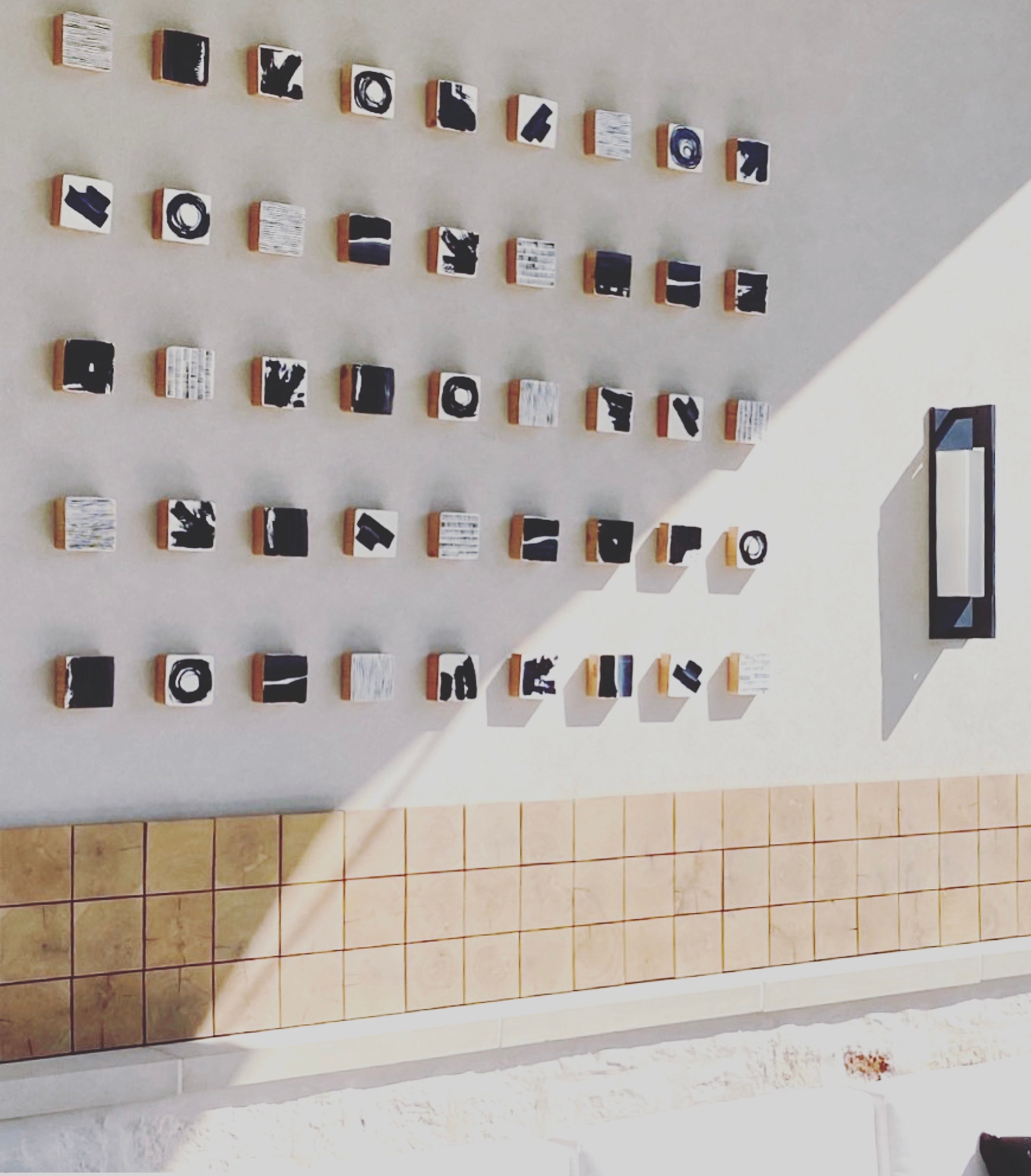 Original Painted Wood Block Wall Art abstract Painting Modern - Etsy