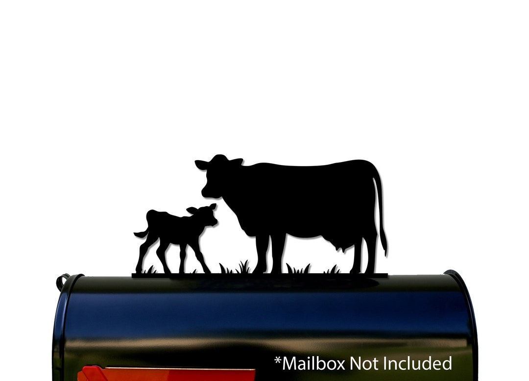 Cow and Calf Metal Mailbox Topper / Sign - Hardware Included - Etsy