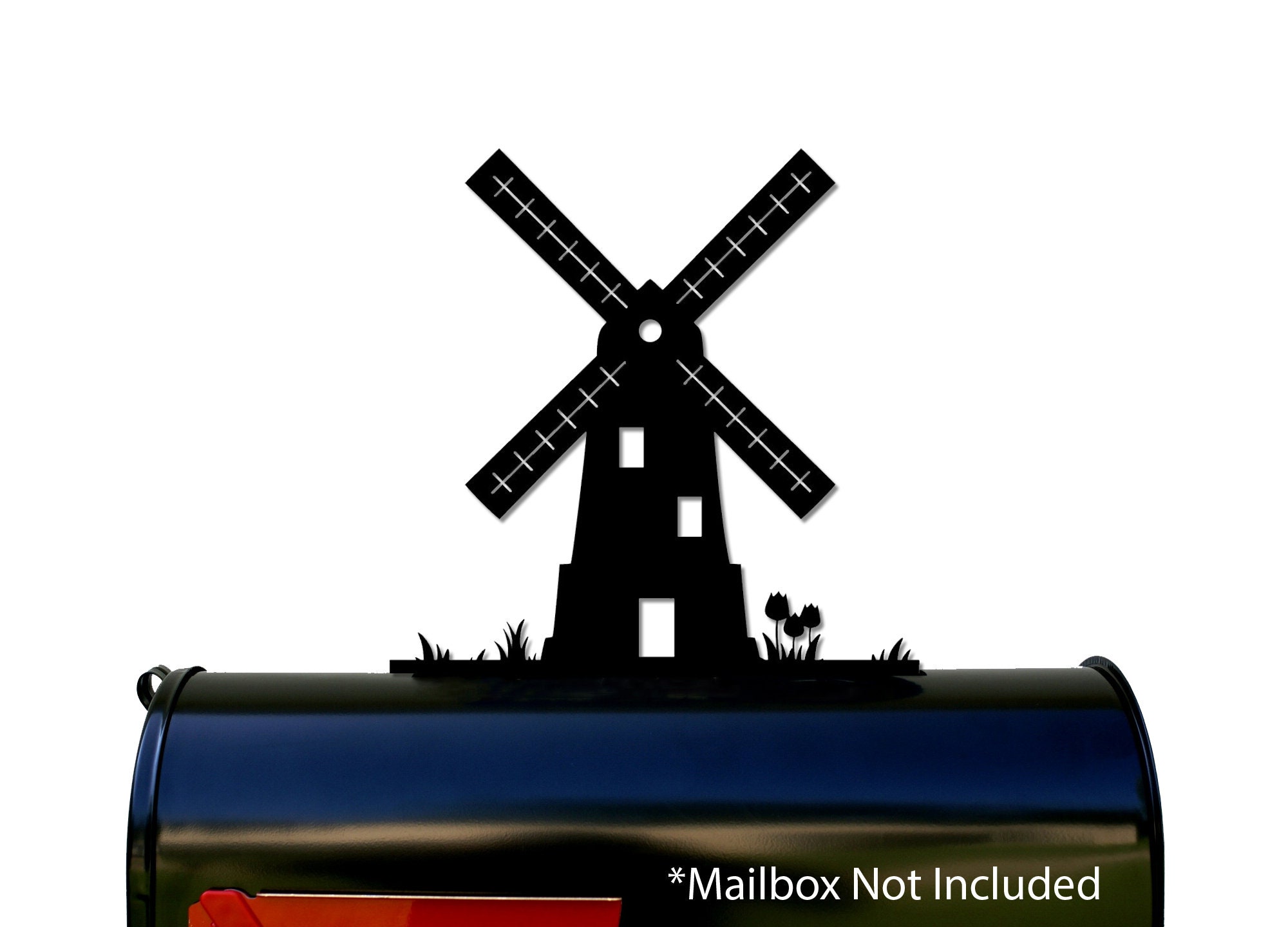 Dutch Style Windmill With Tulips Metal Mailbox Topper / Sign - Etsy