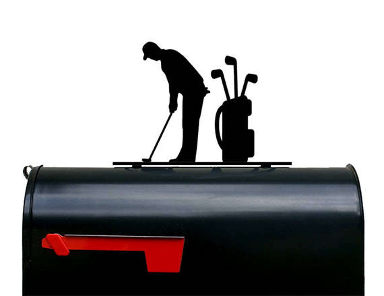 Golf Player Putting and Bag Mailbox Topper / Sign - Etsy