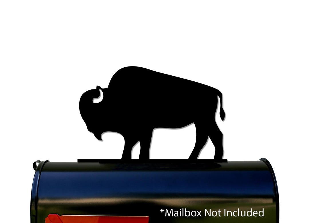 Bison Metal Mailbox Topper / Plaque / Sign - Hardware Included - Etsy