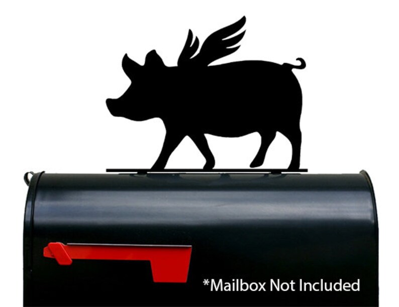 Flying Pig Mailbox Topper / Plaque / Sign Hardware Included - Etsy