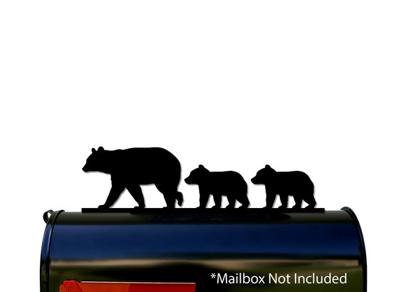 Bear With Cubs Metal Mailbox Topper / Sign Hardware - Etsy