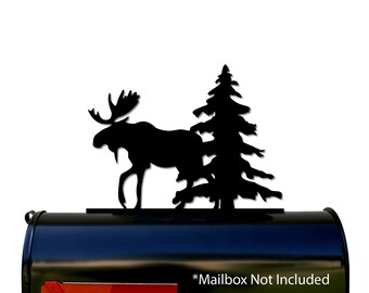 Christmas Moose Mailbox Topper With Solar Light - Etsy