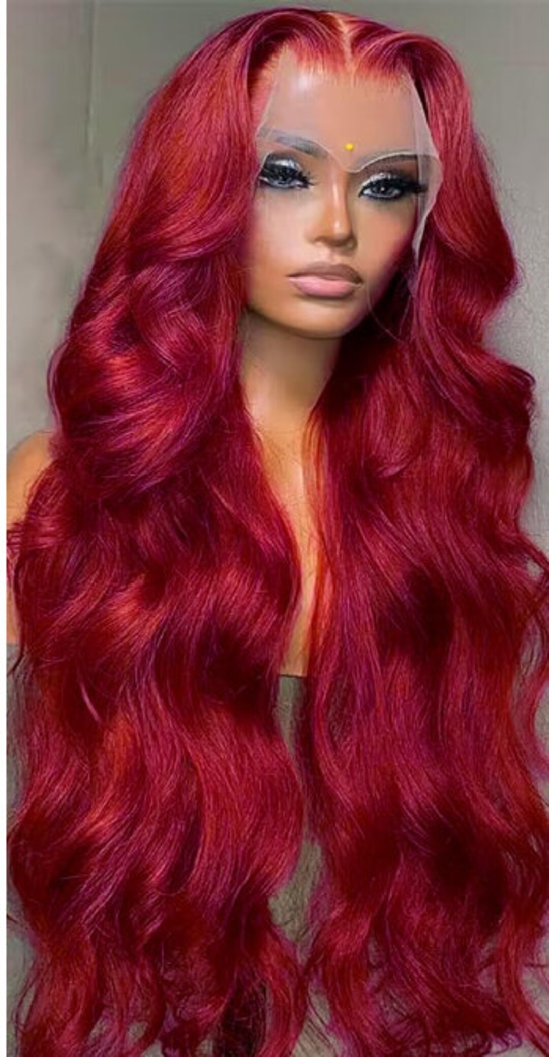 Burgundy Body Wave 28 Inch Human Wig - Etsy