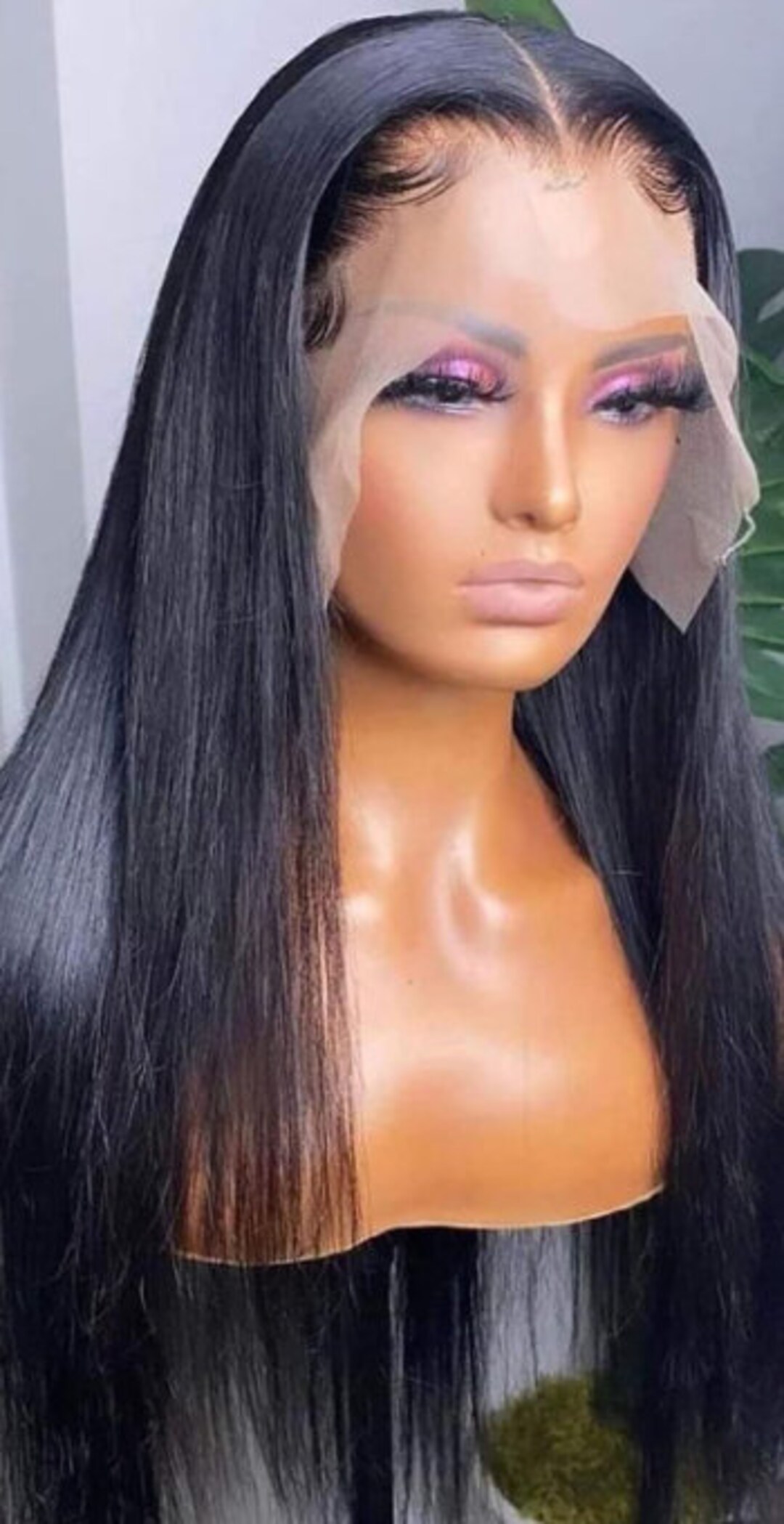Silky Straight 24-inch Human Wig - Etsy