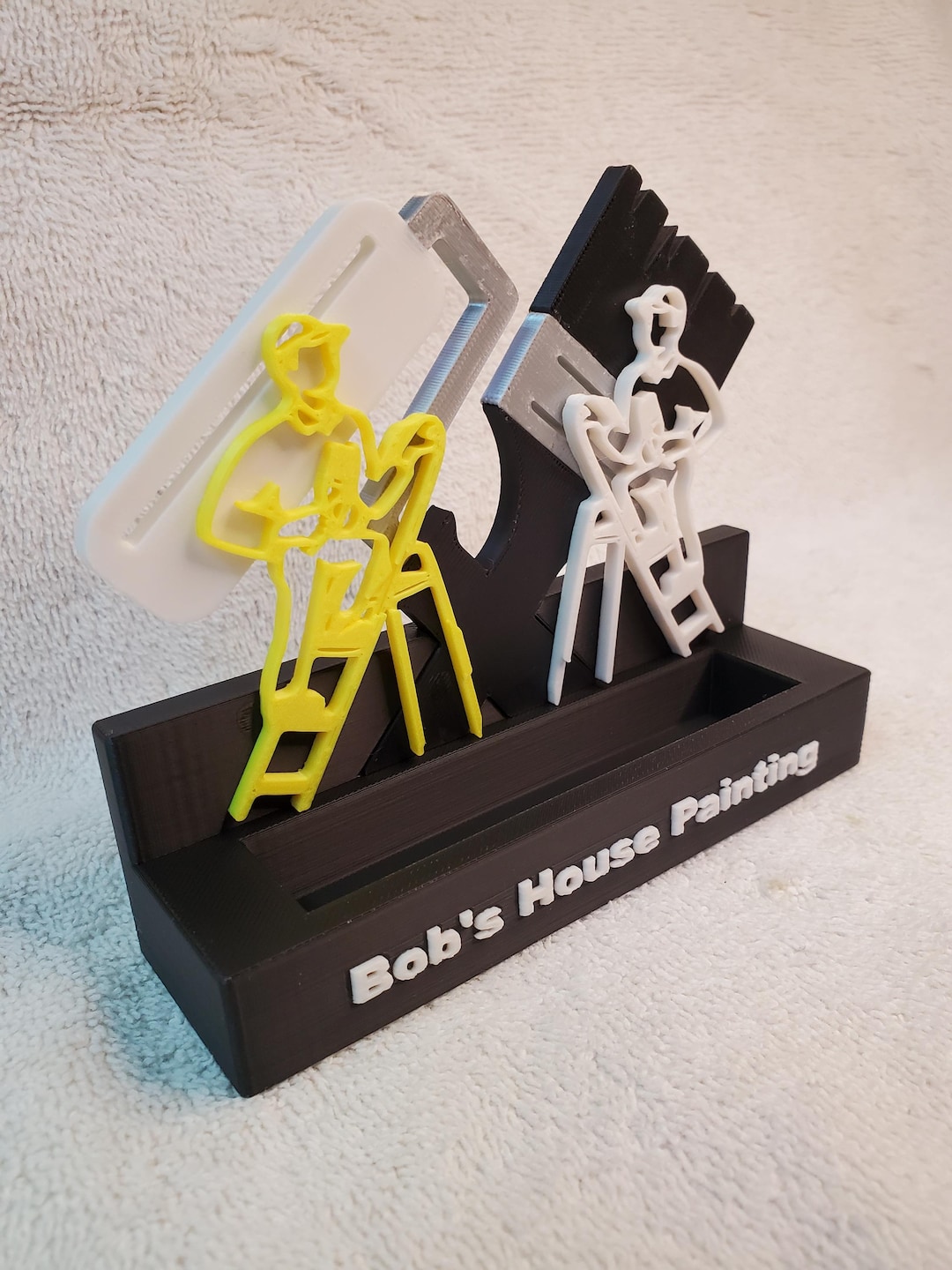 Customizable 3D Printed Business Card Holder for House Painters ...