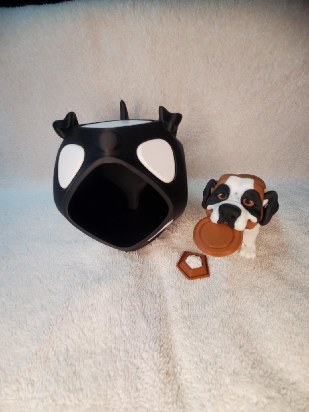 3D Printed Articulated Saint "bernie" Bernard With Doghouse, Food Bowl ...