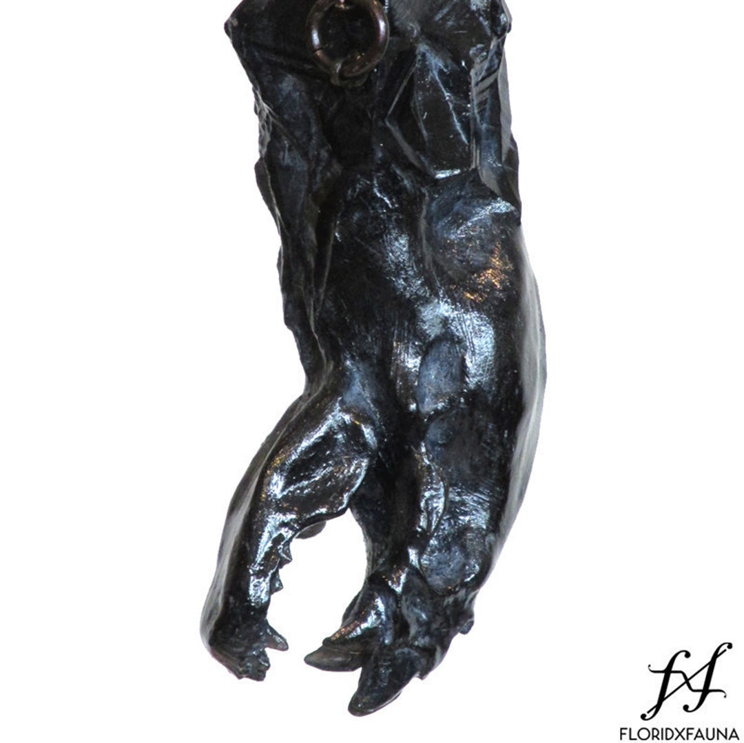 Vampire Bat Crystal Skull Pendant Black - Etsy