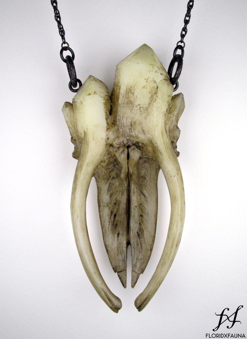 Large Crystal Whale Natural Bone Finish - Etsy