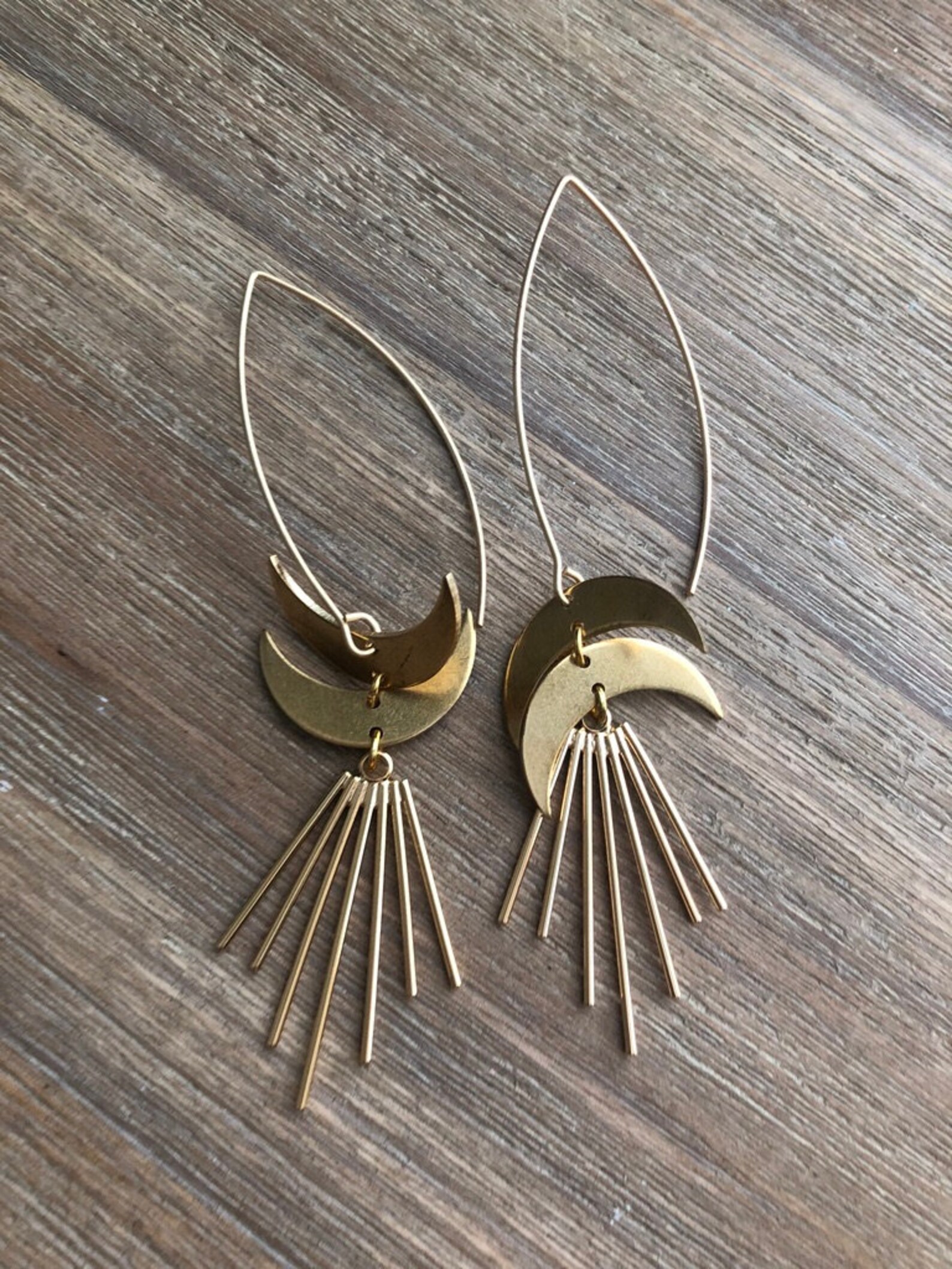Handmade Moon Phase Earrings | Etsy