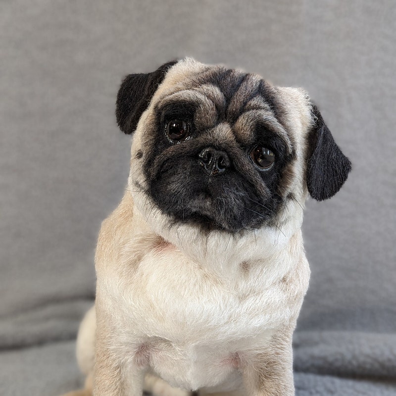 Felted Pug - Etsy