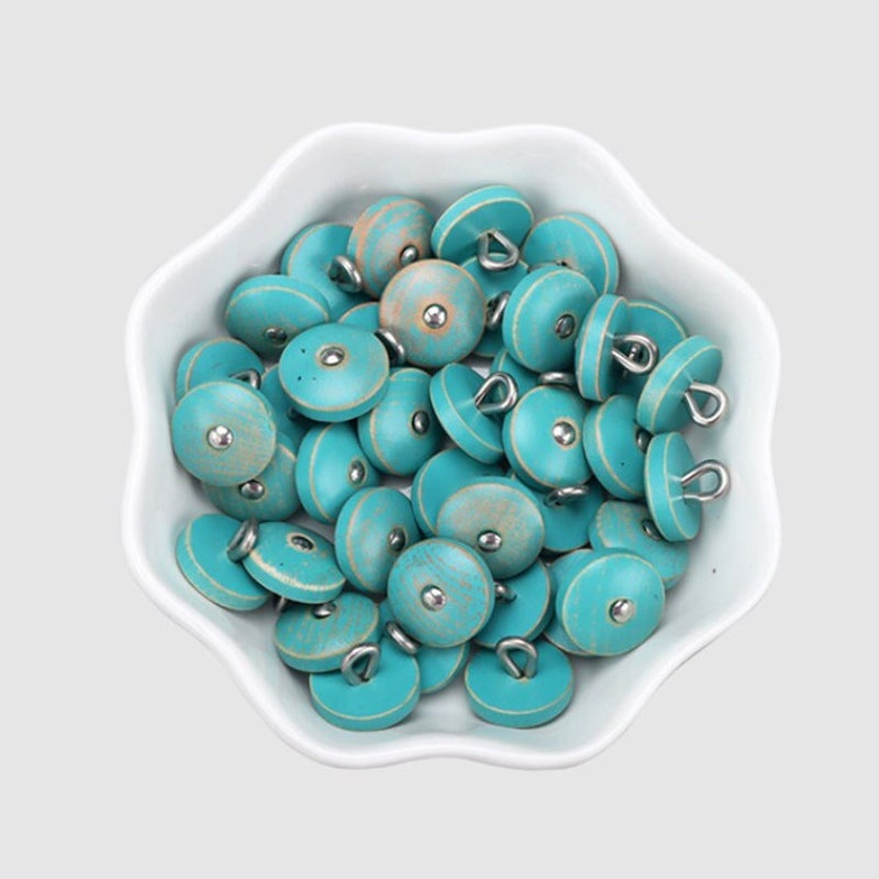 Teal Buttons - Etsy