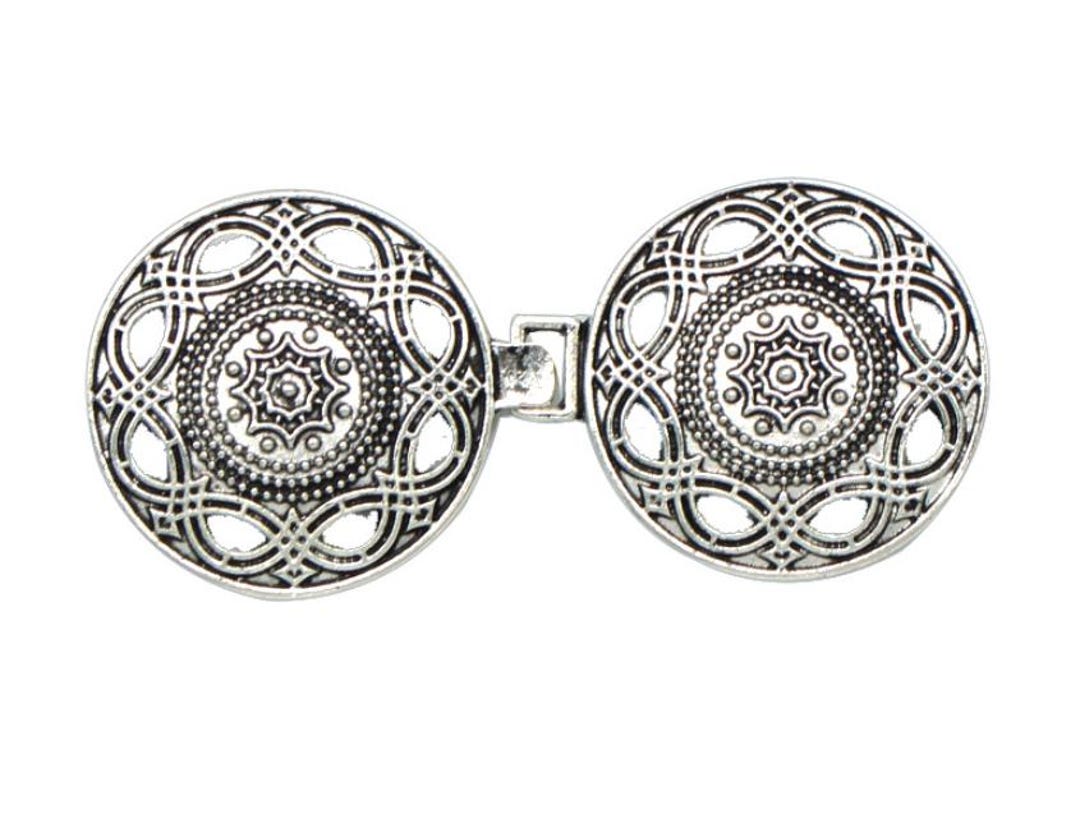 Silver Color Cloak Closures Boho Style, 6.5cm/2.5", to Sew on , Pack of ...