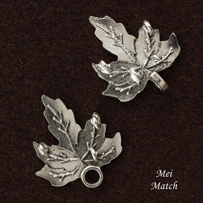 Metal Leaf Clasp in Silver Tone, Sewing on Buttons, 6.8cm/2.6”, Pack of ...